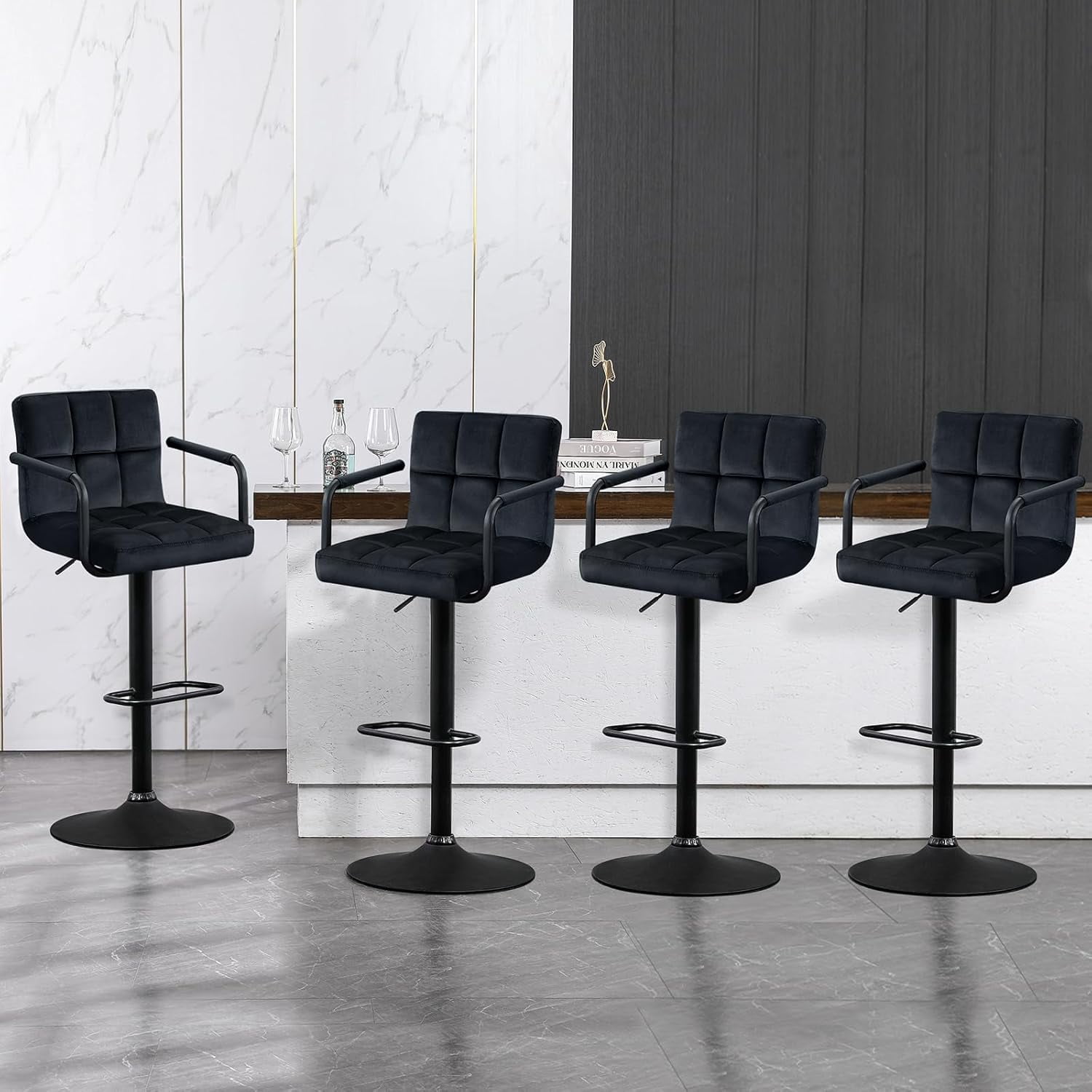 Bar stools Set of 2, Swivel Bar Stools,Bar stools, Bar stools with arms ...