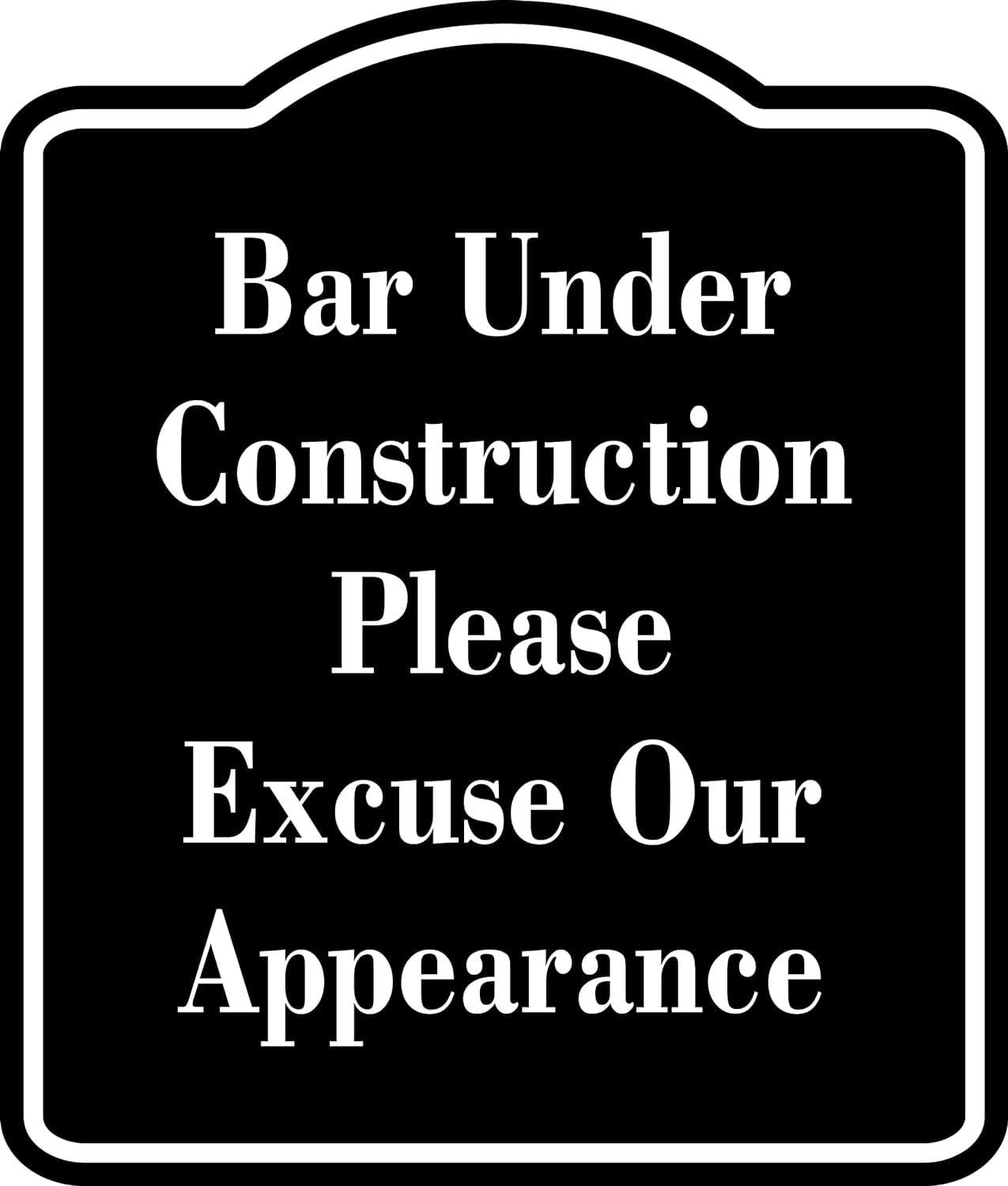 Bar under construction please excuse appearance BLACK Aluminum ...