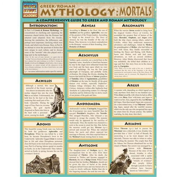 BarCharts- Inc. Mythology- Greek- Roman Mortals - Walmart.com
