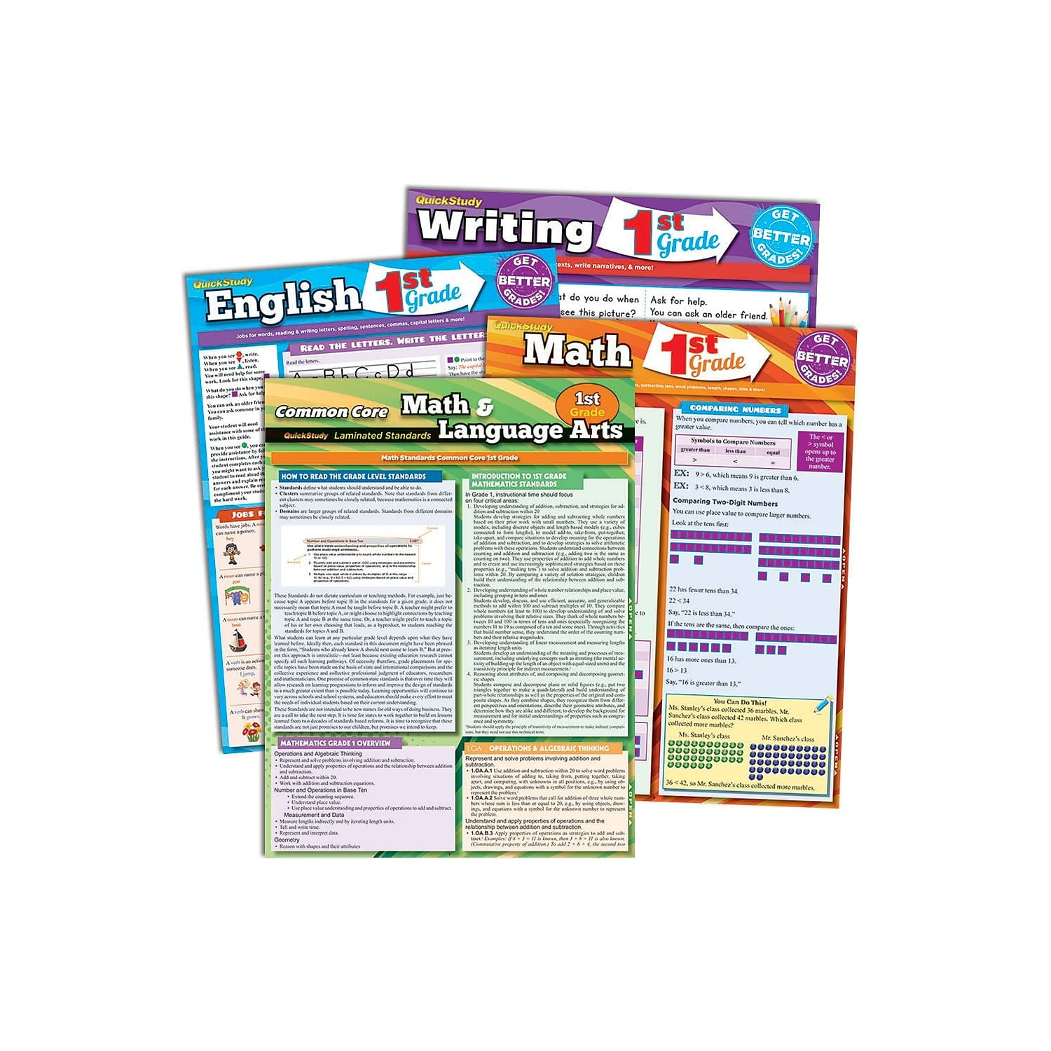 BarCharts Inc. - QuickStudy 1st Grade Resource Set (9781423229728) - Walmart.com