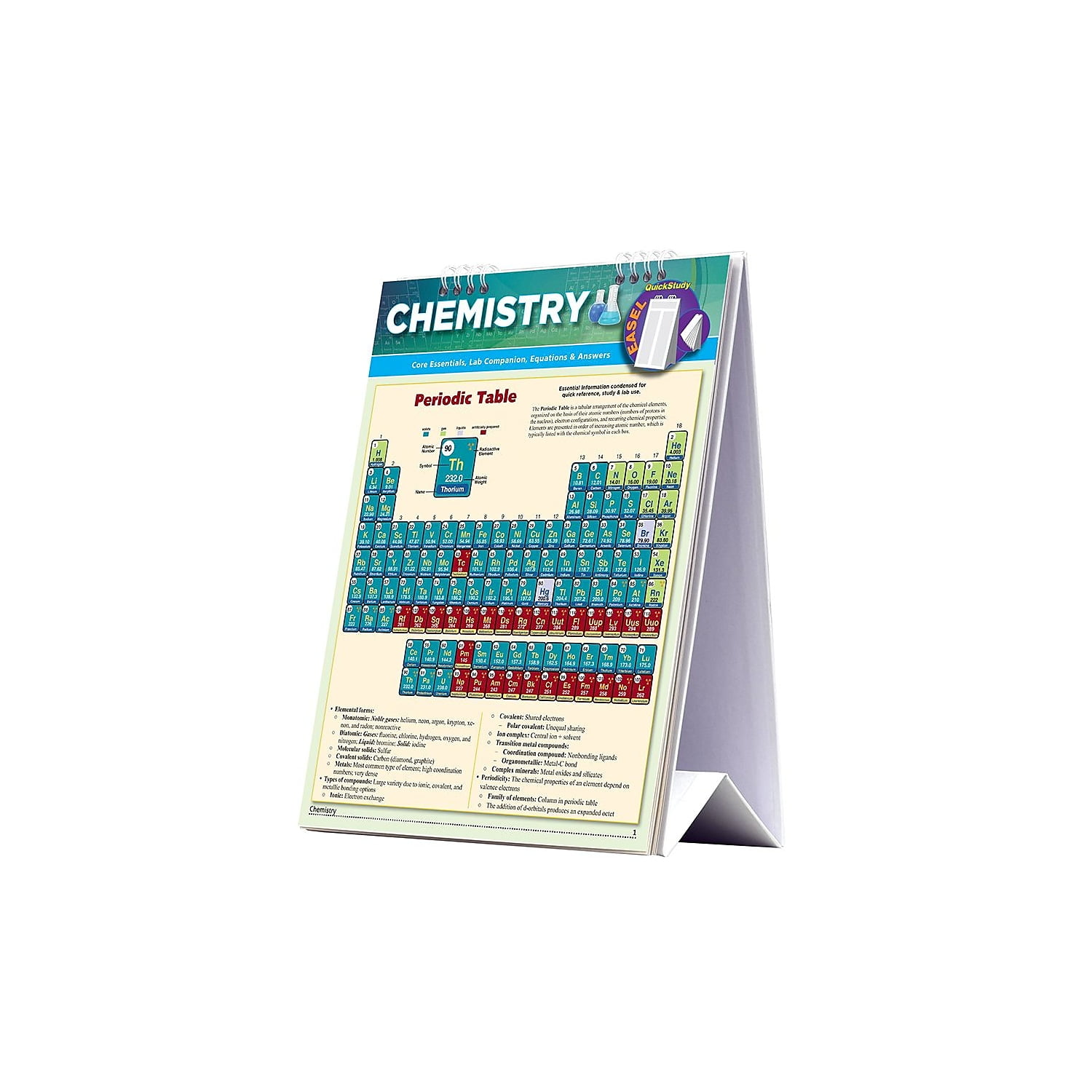 BarCharts Inc. QuickStudy Chemistry Easel Reference Set (9781423230557) - Walmart.com
