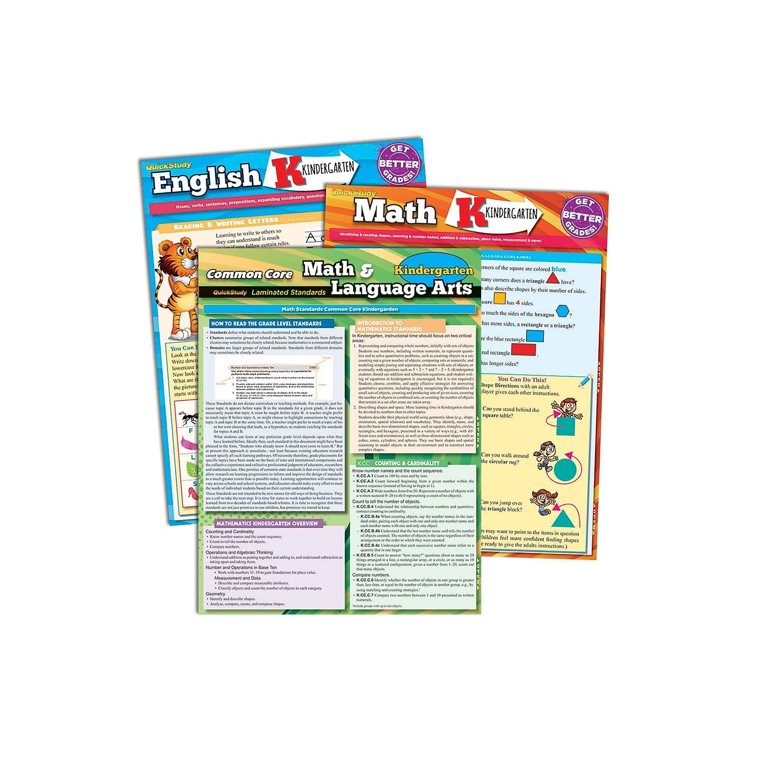 BarCharts Inc. - QuickStudy Kindergarten Resource Set (9781423229711) - Walmart.com