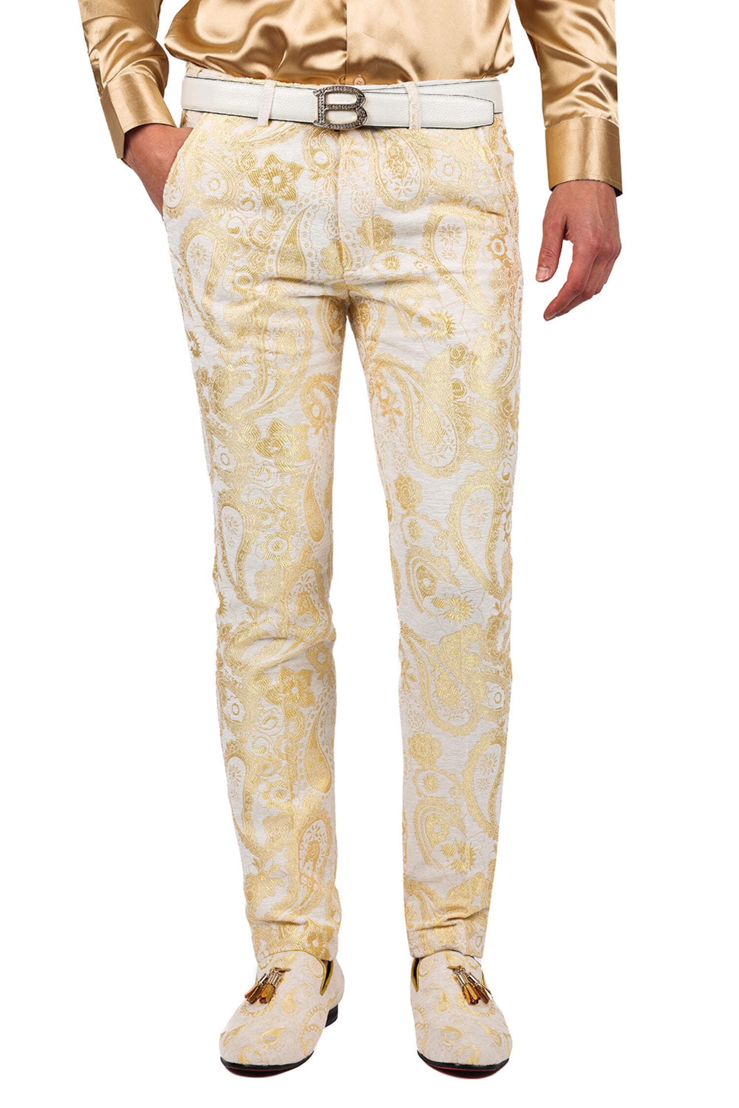 Barabas Men Paisley Floral Print Design Luxury Pants 2CP3101 - Walmart.com