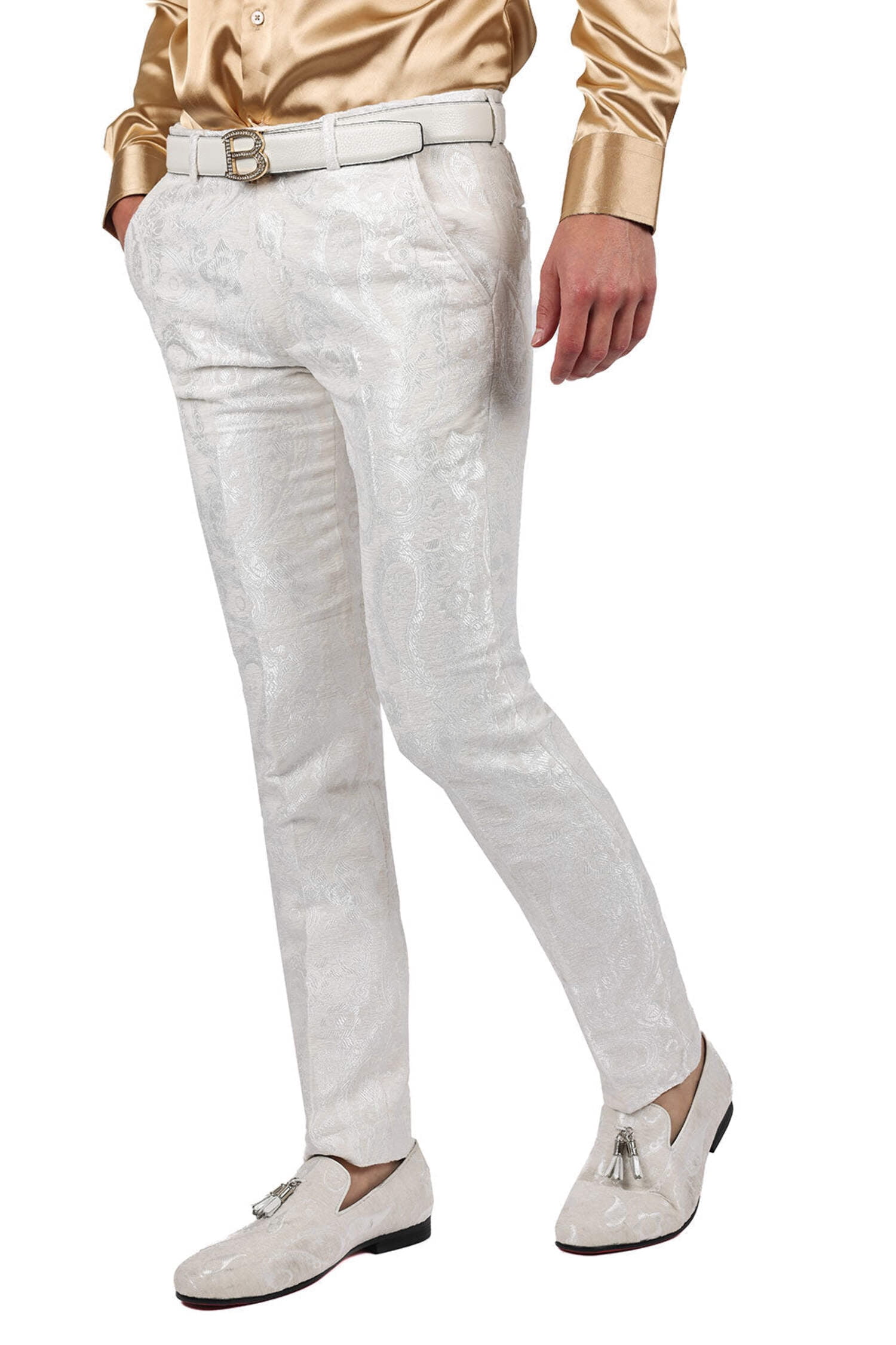 Barabas Men Paisley Floral Print Design Luxury Pants 2CP3101 - Walmart.com