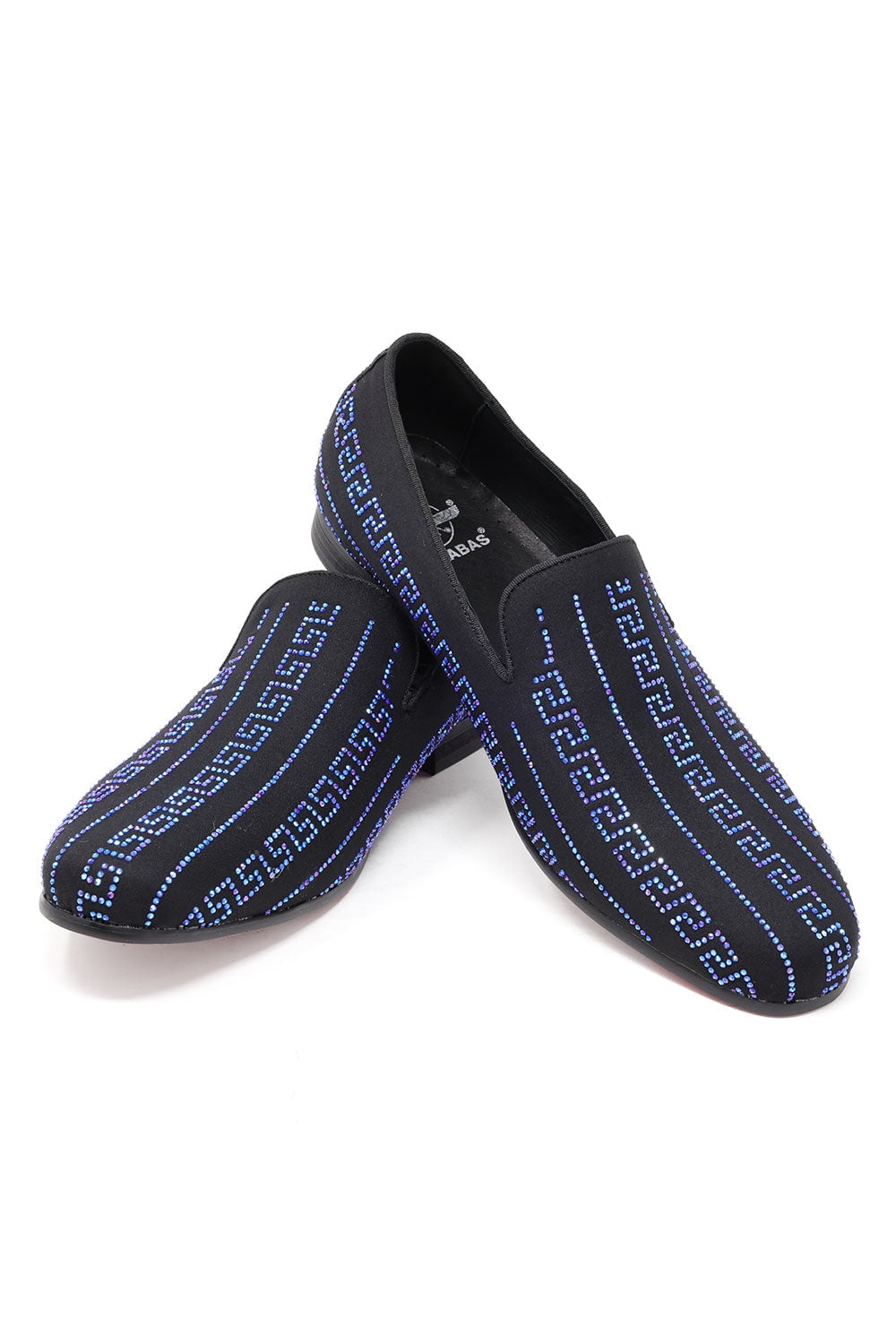 Barabas Men's Greek Key Pattern High-Top Rhinestone Sneakers SH3095 ...