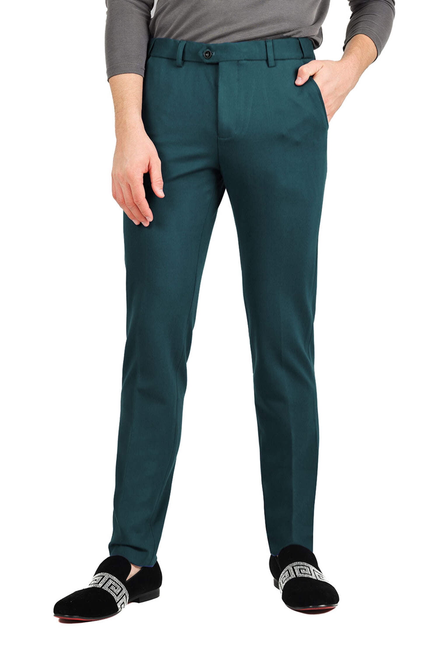Barabas Men's Matte Solid Color Chino Dress Pants 2CPR6 - Walmart.com