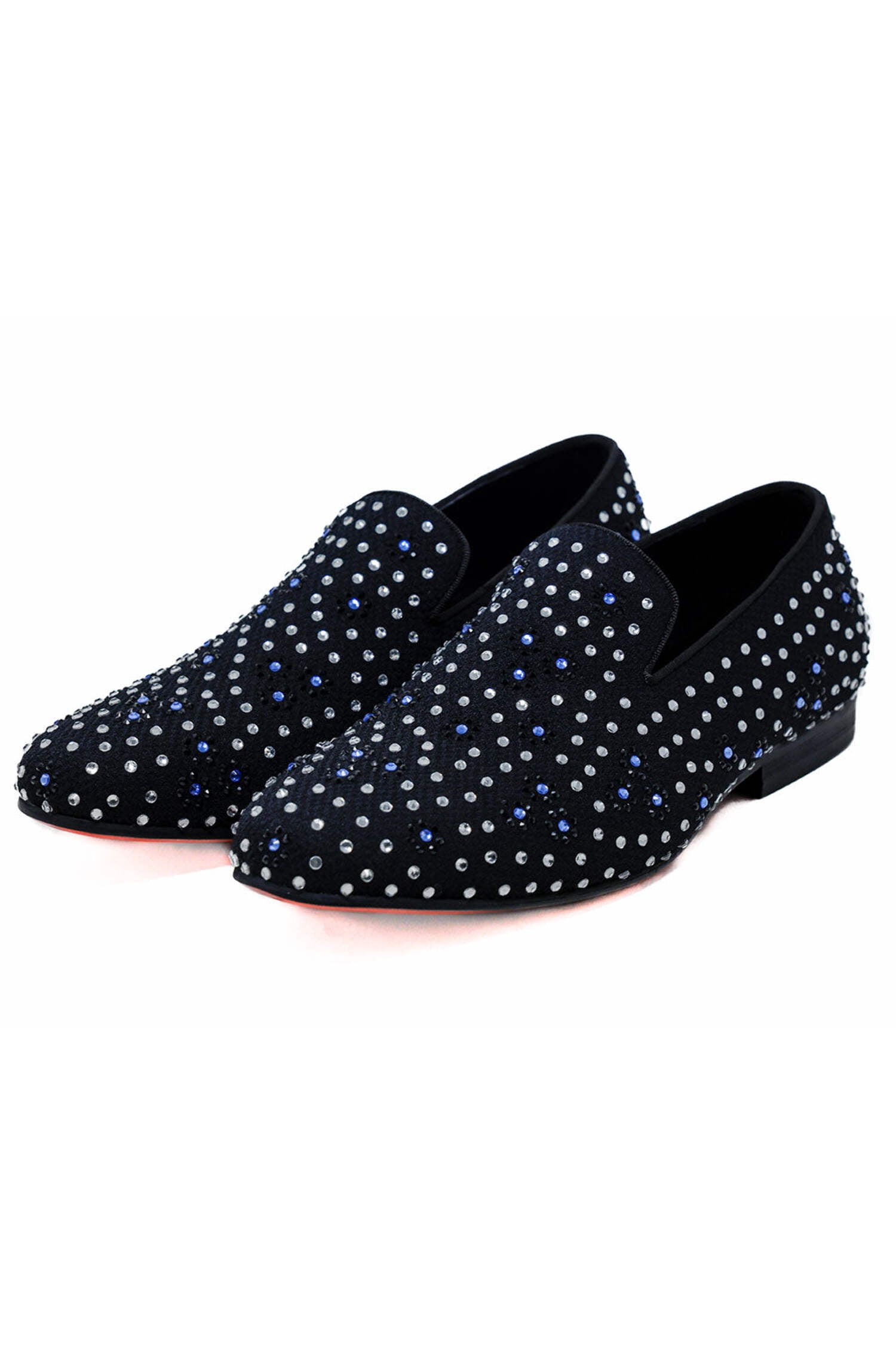 Barabas Men's Rhinestone Slip On Dress Loafer Red Sole Shoes 2ESH7 - Walmart.com
