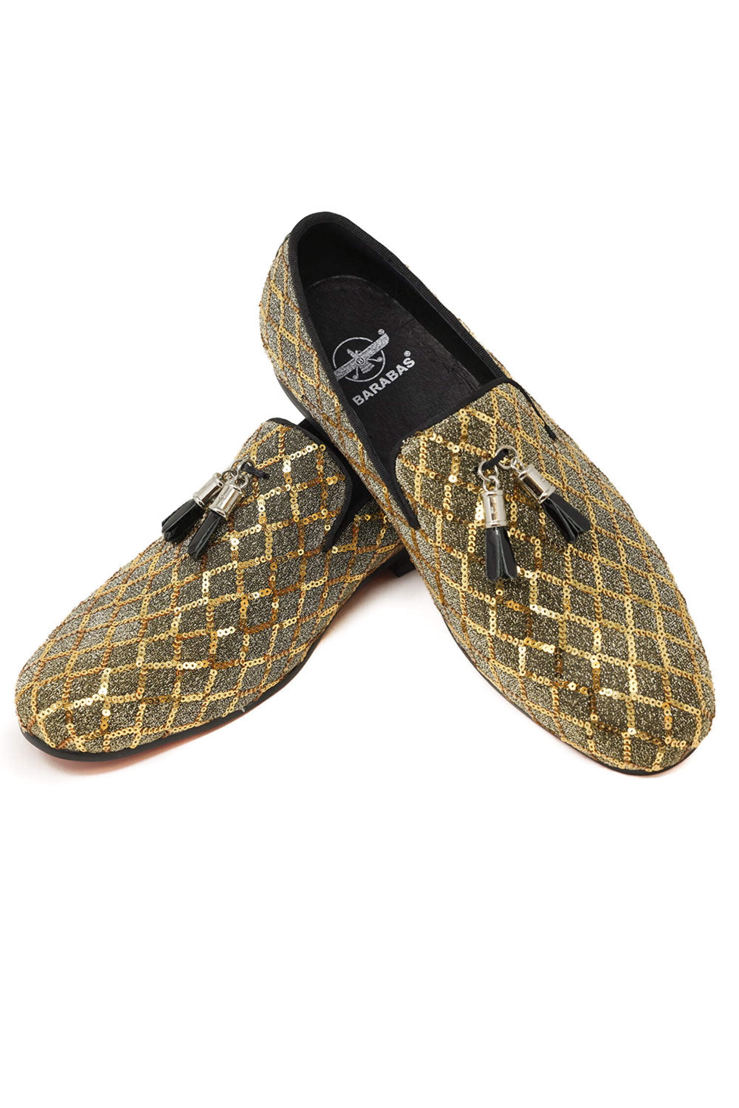 Barabas Men's Sequin Design Tassel Slip On Loafer Shoes 2SH3099 ...