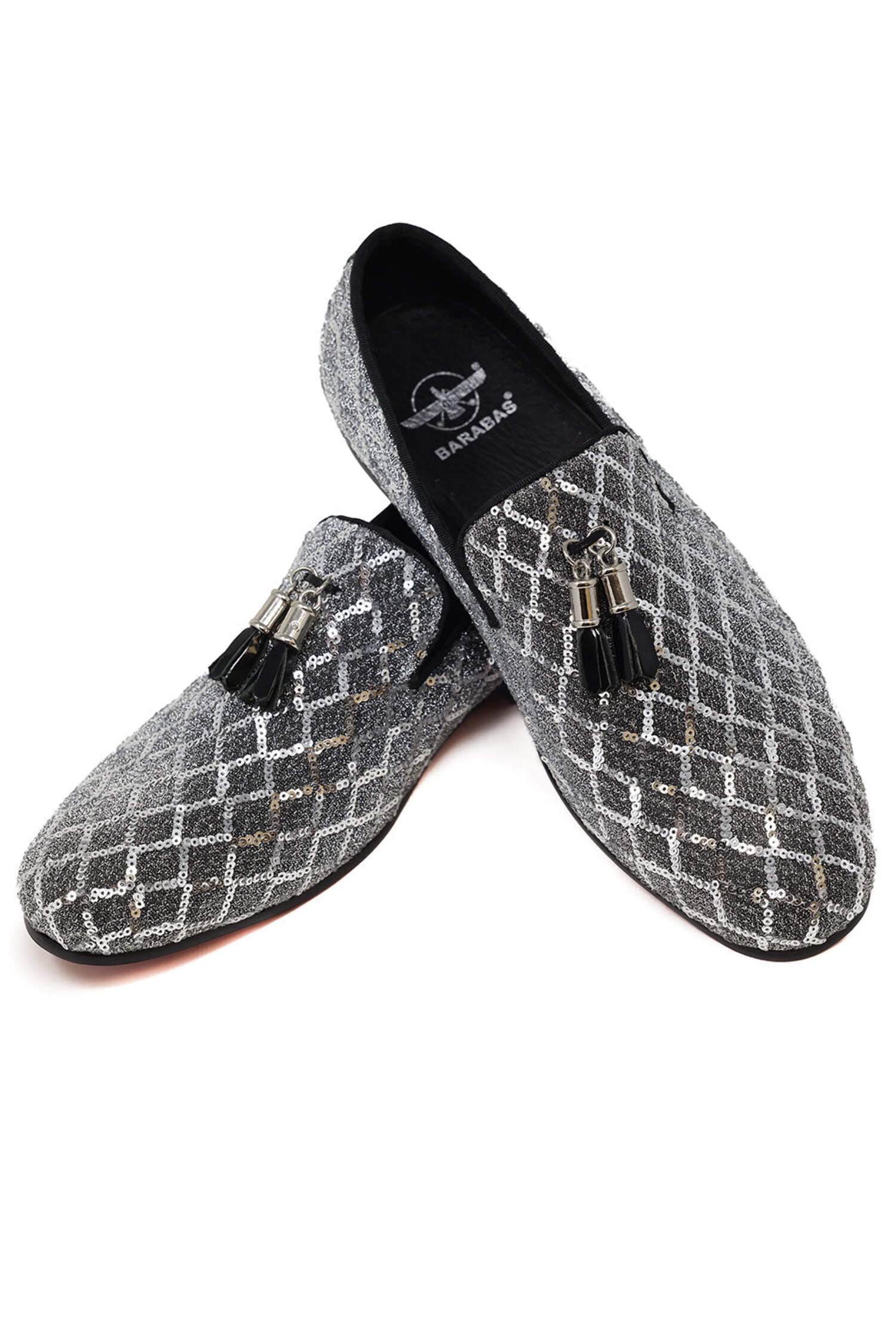 Barabas Men's Sequin Design Tassel Slip On Loafer Shoes 2SH3099 ...