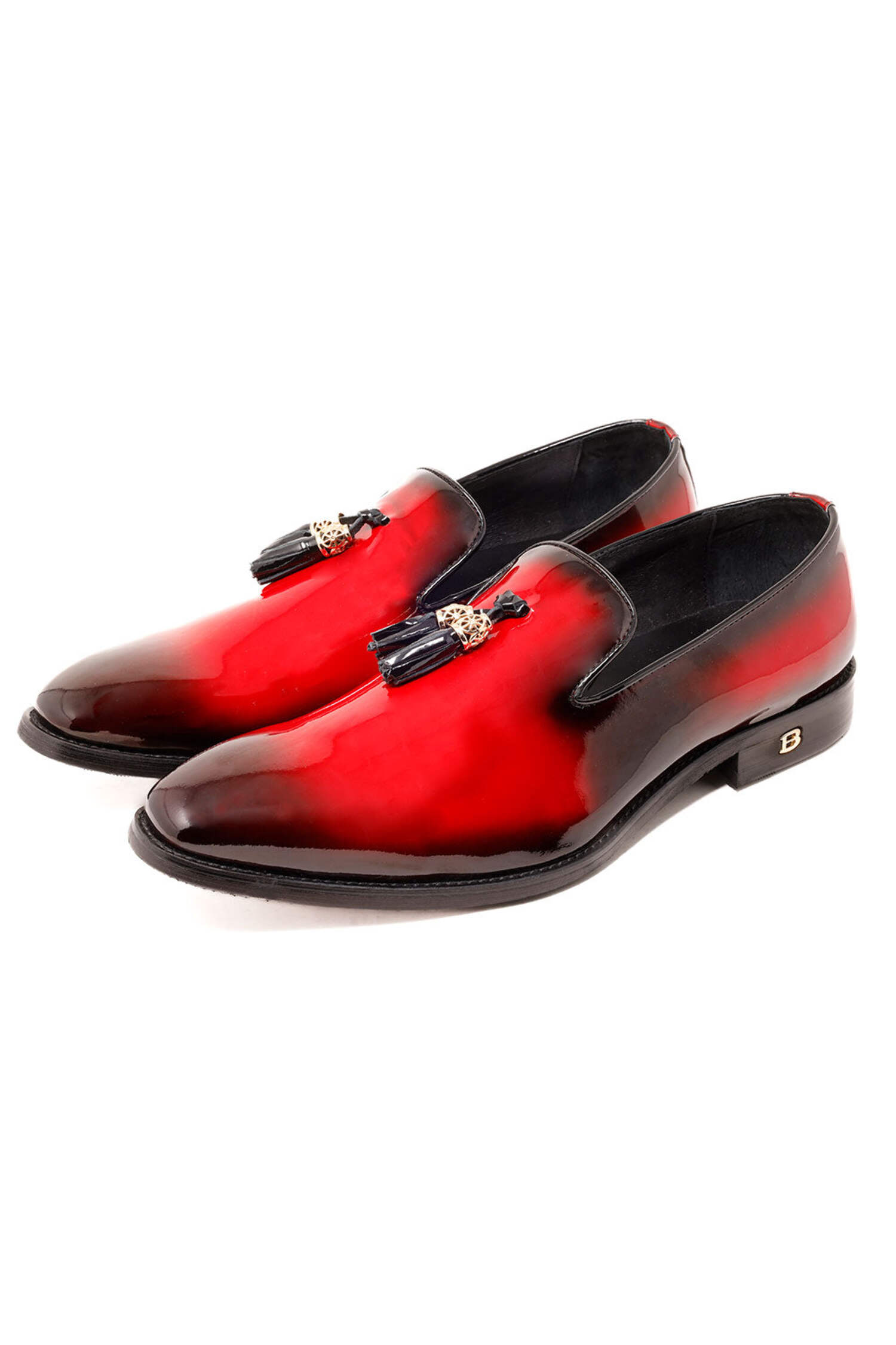 Barabas Men's Shiny Design Tassel Slip On Leather Loafer Shoes 3SH39 ...