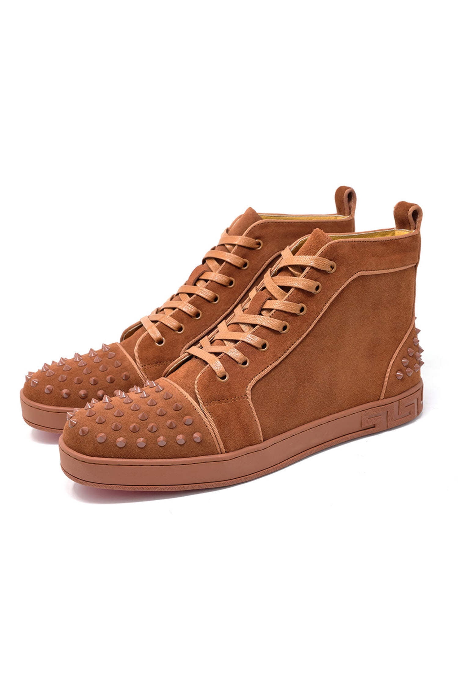 Barabas Men's Spike Design Luxury Suede High-Top Sneaker SH732 ...