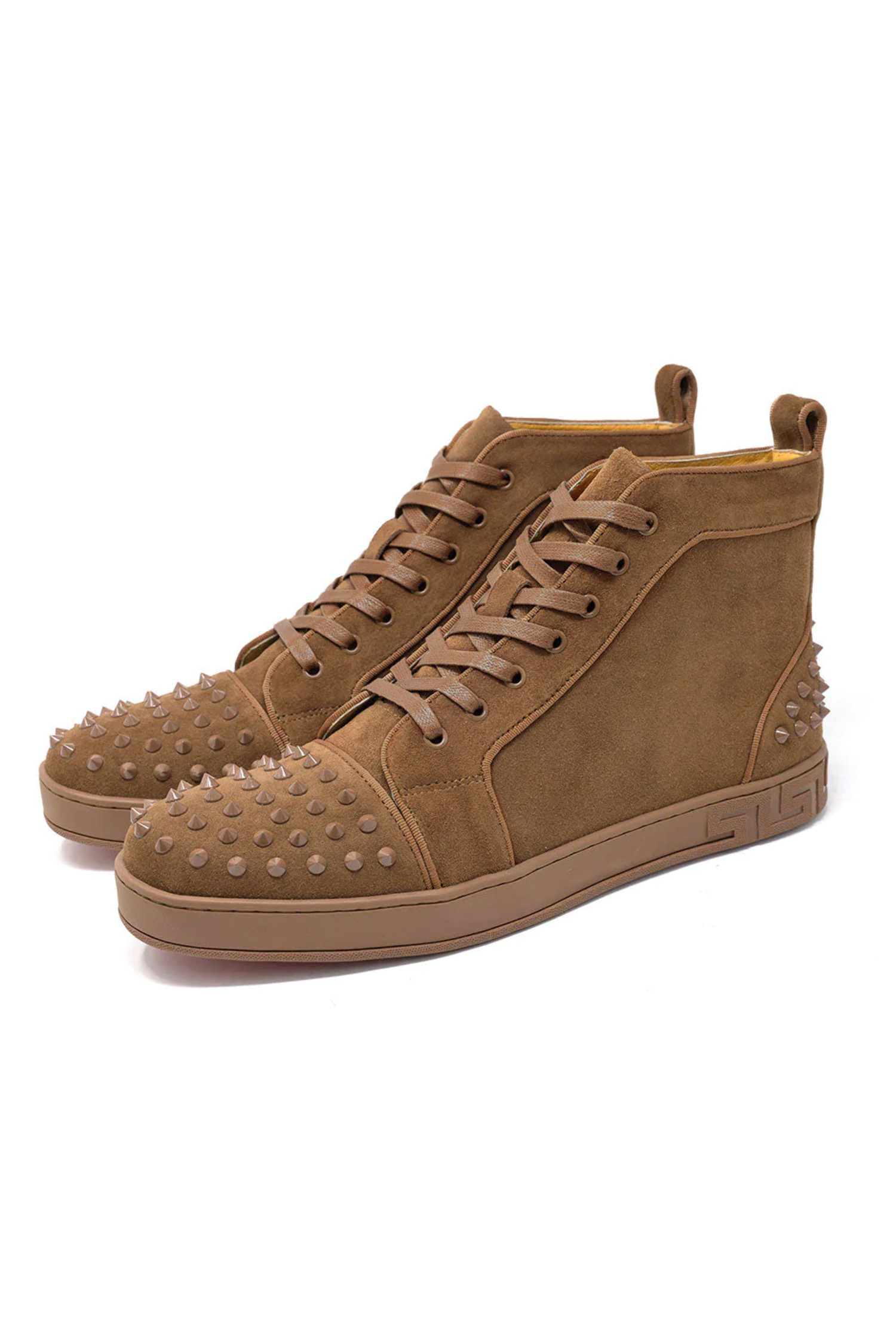 Barabas Men's Spike Design Luxury Suede High-Top Sneaker SH732 ...