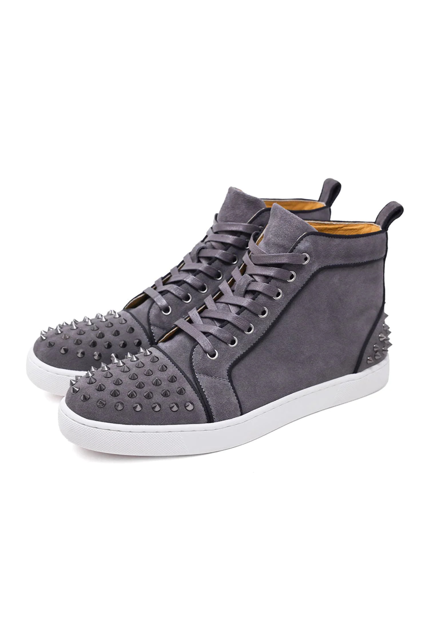 Barabas Men's Spike Design Luxury Suede High-Top Sneaker SH732 ...