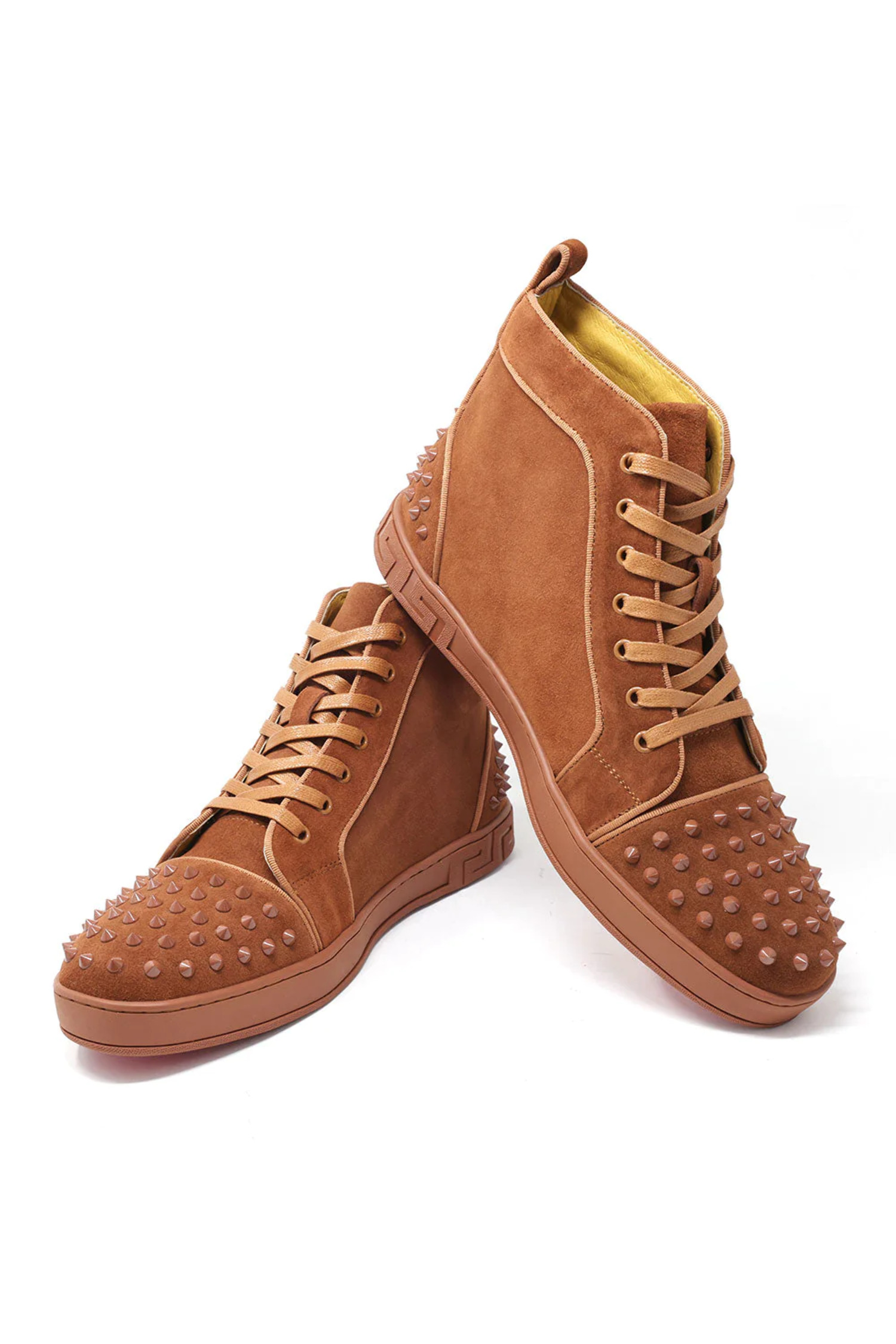 Barabas Men's Spike Design Luxury Suede High-Top Sneaker SH732 ...