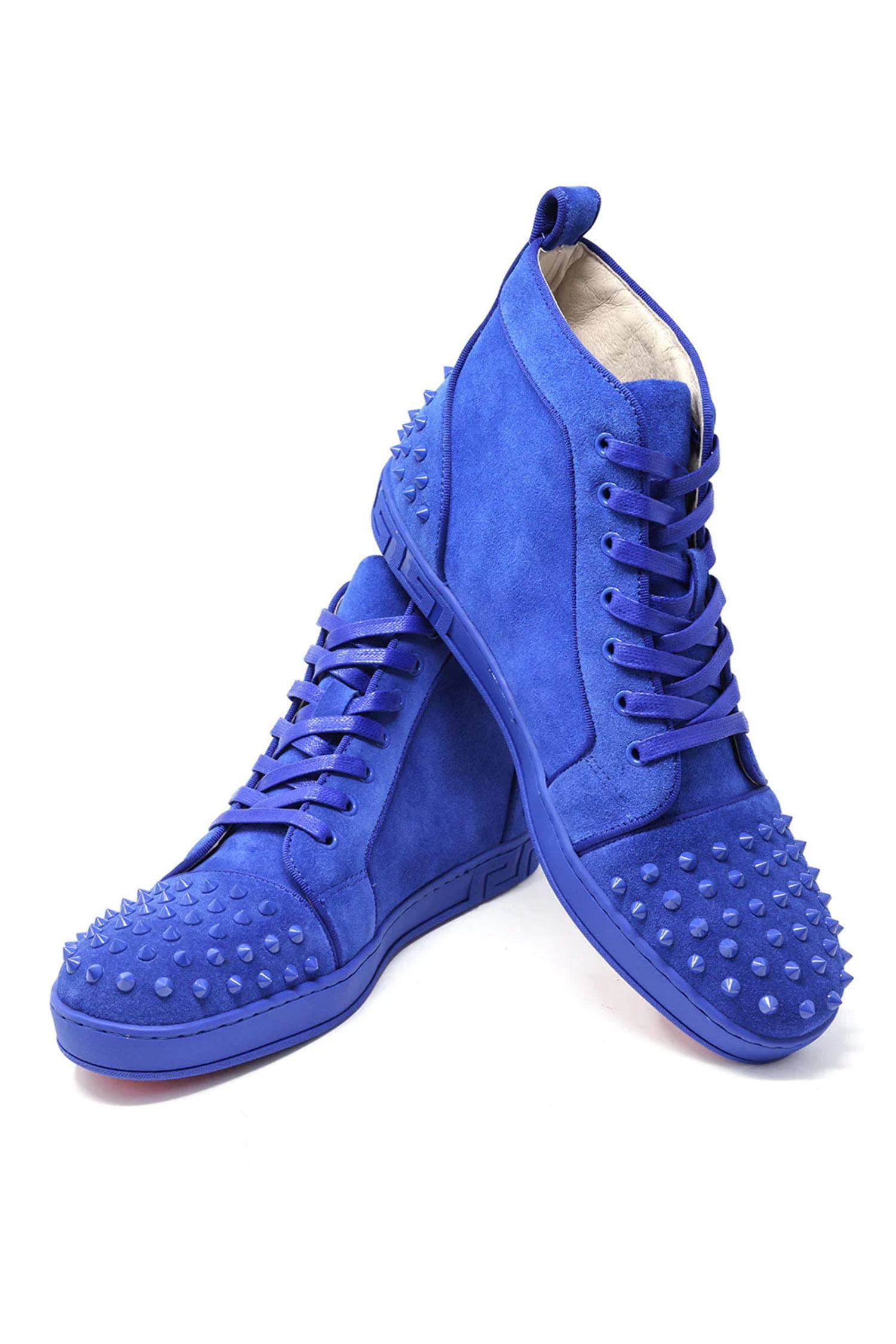 Barabas Men's Spike Design Luxury Suede High-Top Sneaker SH732 ...