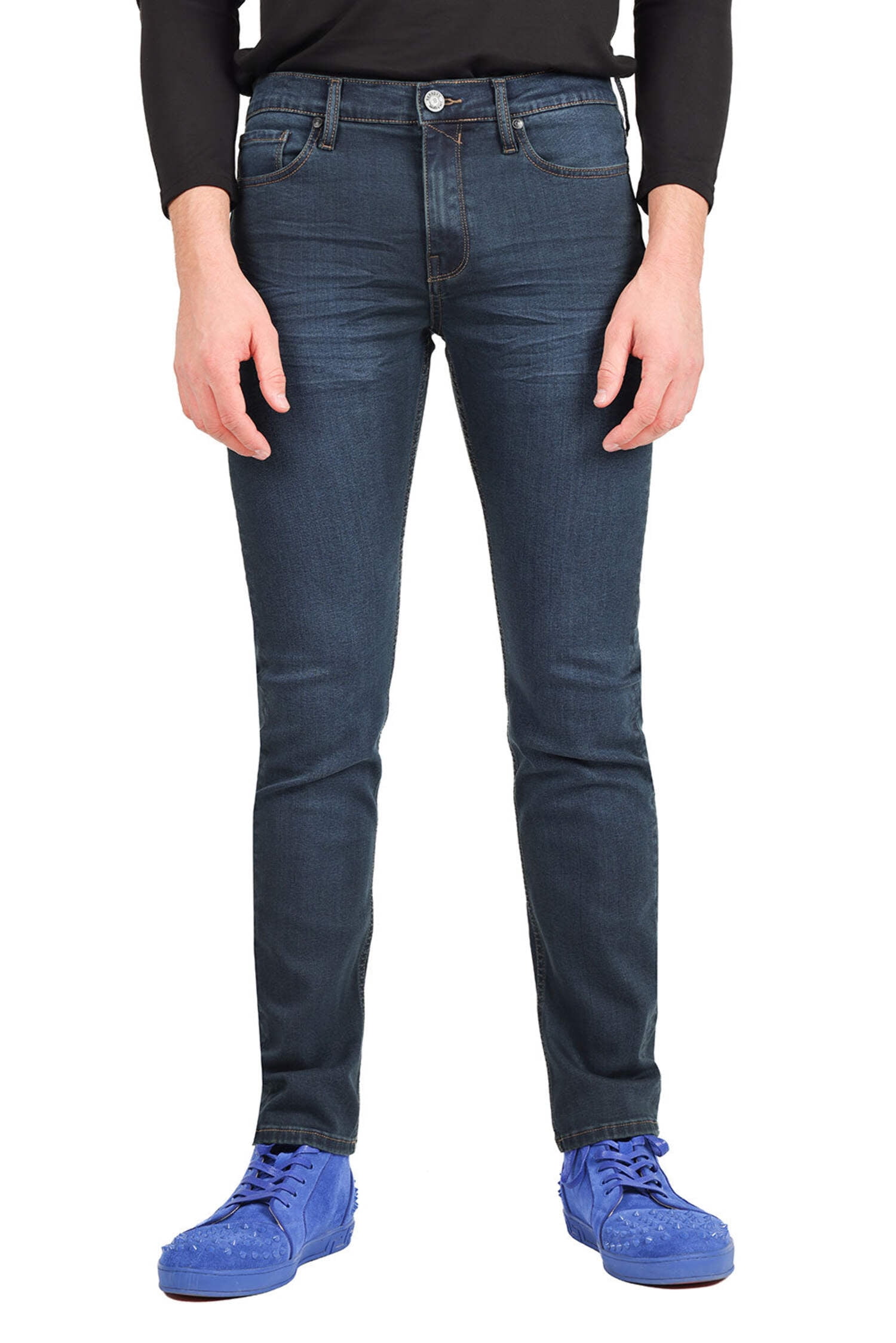 Barabas Men's Straight Fit Premium Dark Blue Denim Jeans 2JE13ST ...