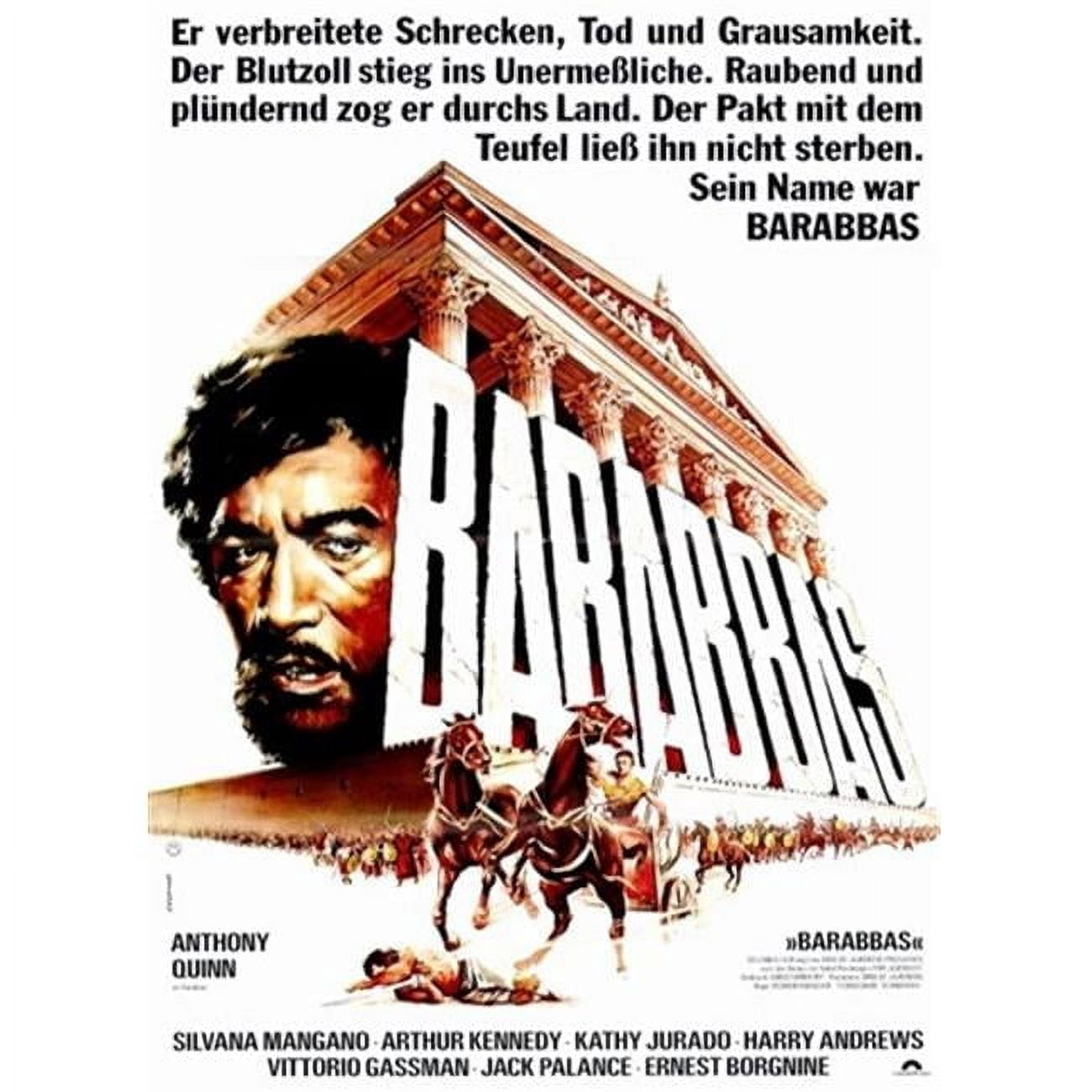 Barabbas Movie Poster - 11 x 17 in. - Walmart.com