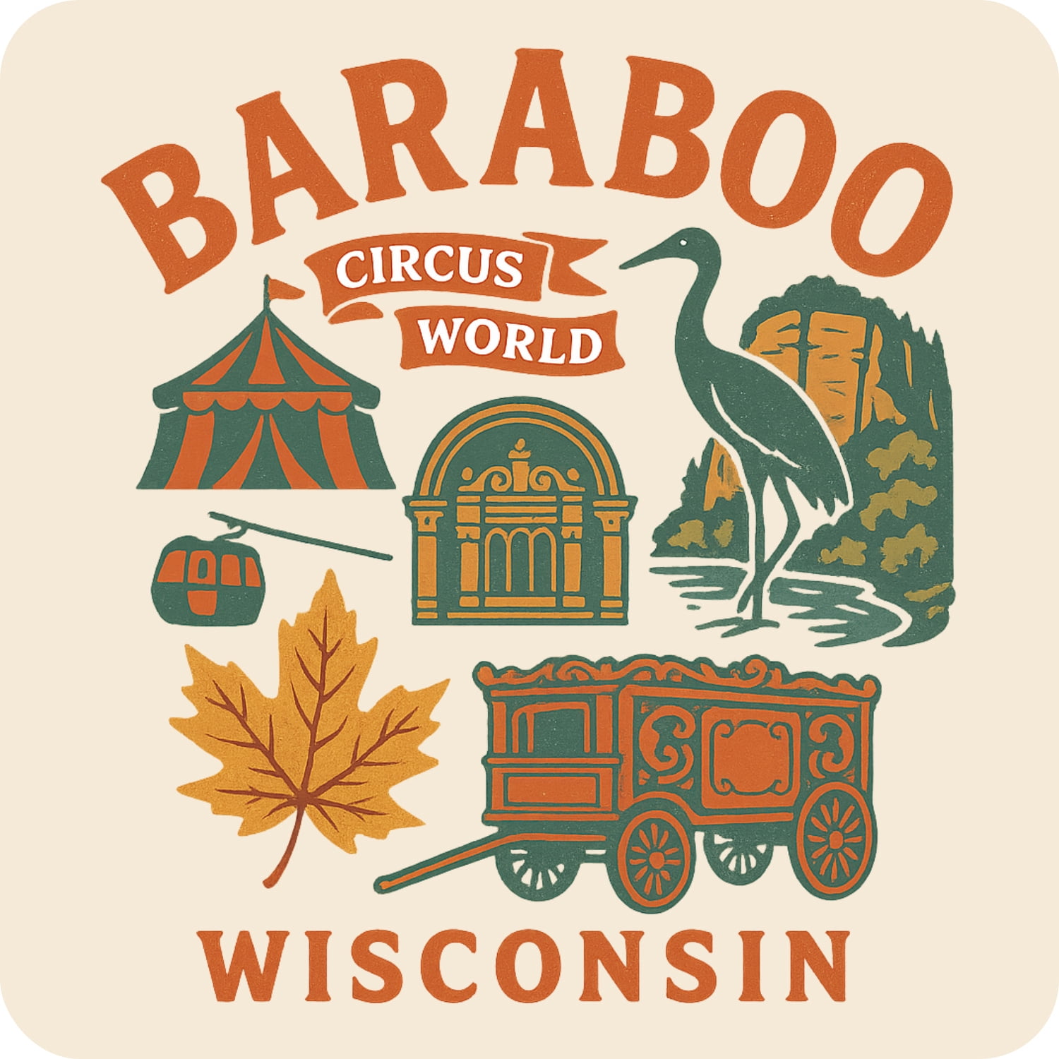 Baraboo Wisconsin Keepsakes Souvenir Vinyl Sticker – Destination Travel ...