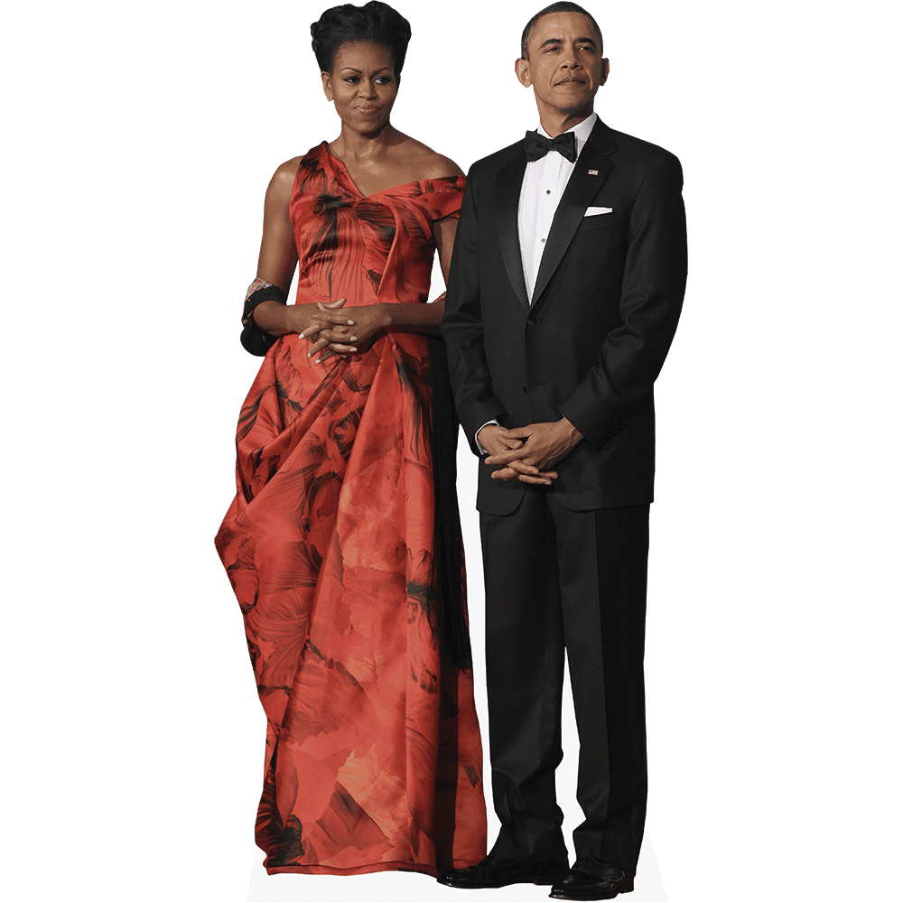 Barack And Michelle Obama (Duo) Mini Celebrity Cutout Standee - Walmart.com