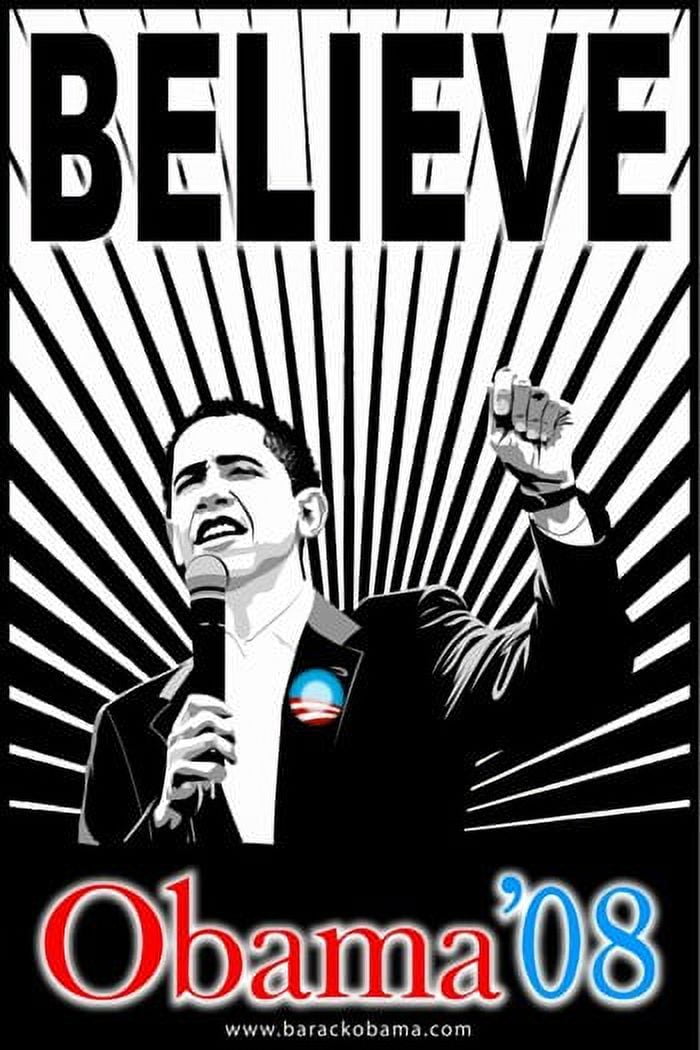 Barack Obama - (Believe Red and Blue) Campaign Poster Movie Poster (11 ...