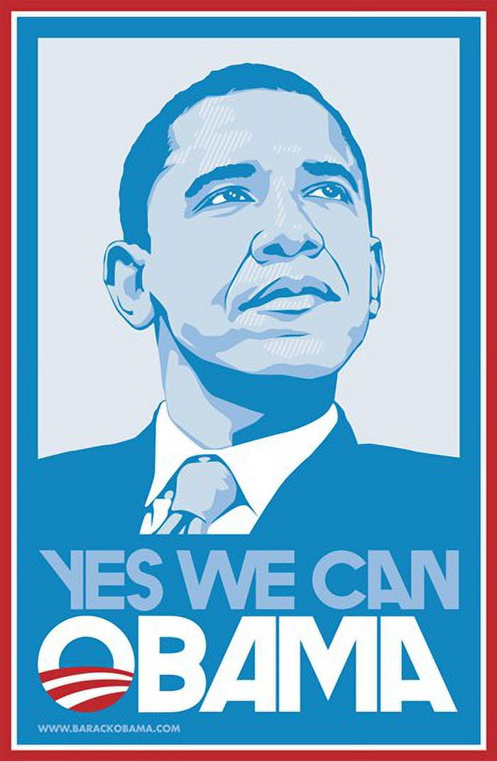 Barack Obama, (Blue, Yes We Can) Campaign Poster Movie Poster (11 x 17 ...