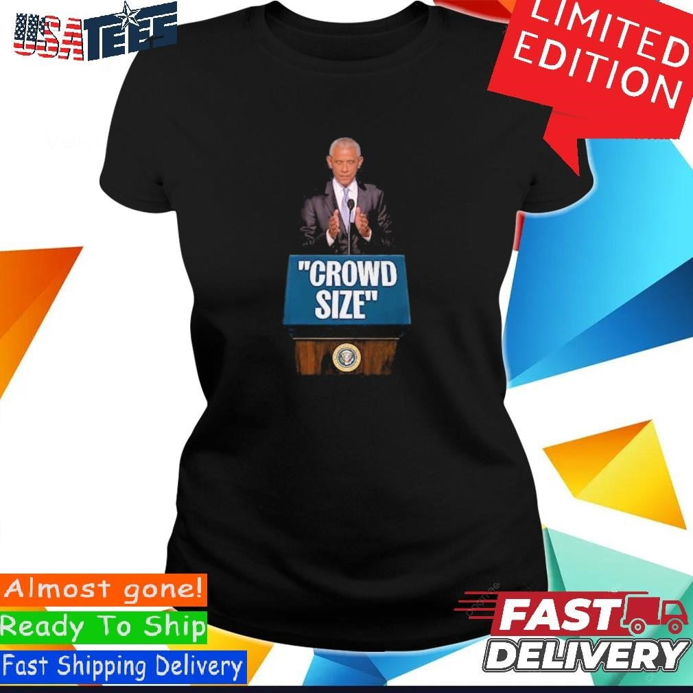 Barack Obama Donald Trump Crowd Size T-shirt - Walmart.com