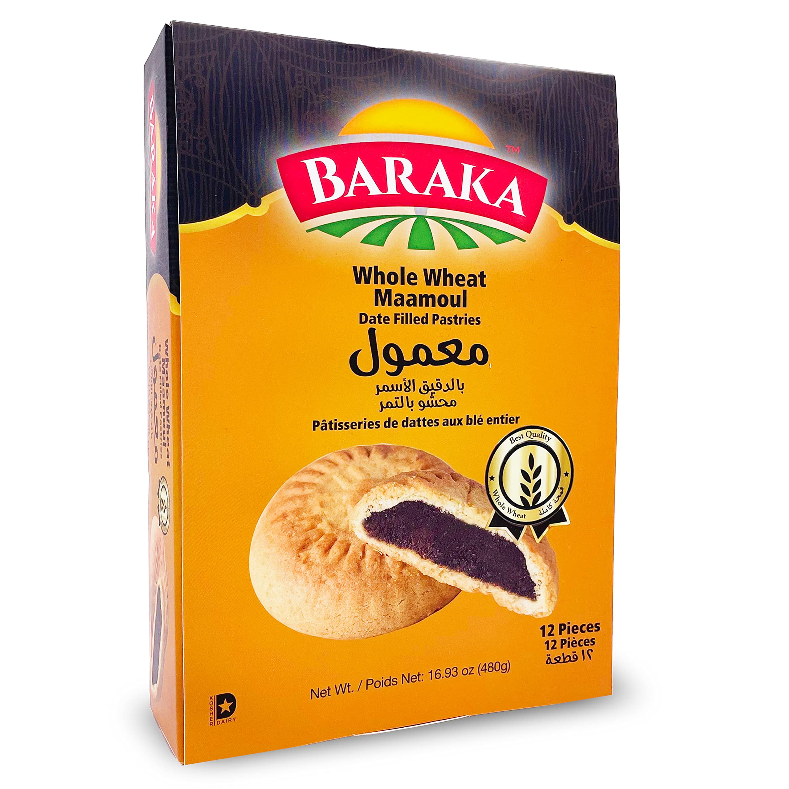Baraka Whole Wheat Maamoul CCF19 Cookies | Individually Wrapped Date ...