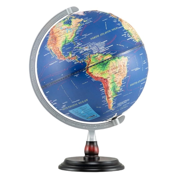 Barara King 12 Inch Illuminated World Globe for Students, Decorative ...