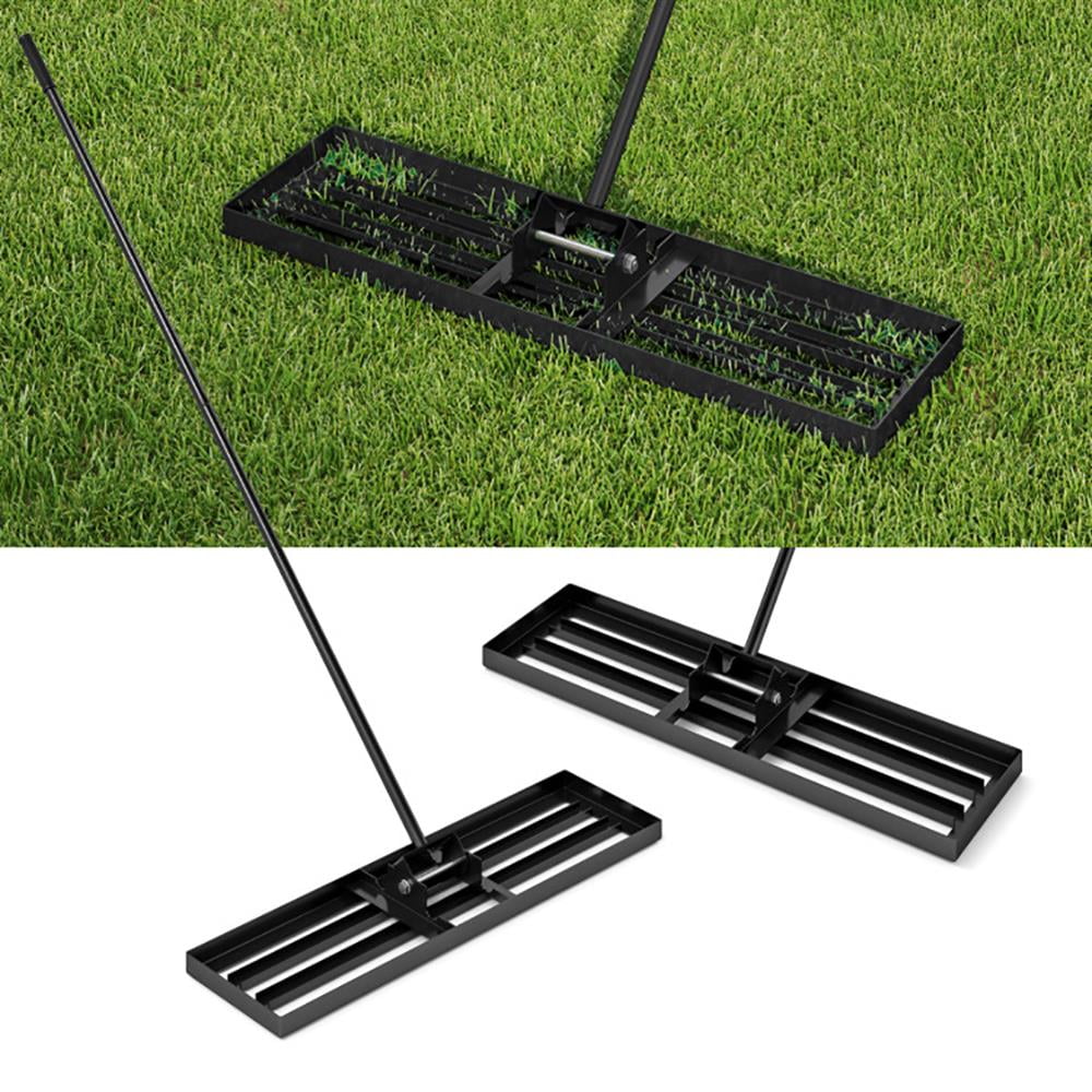 Barara King 36 x 10 Inch Lawn Leveling Rake with Ergonomic Handle-Black ...