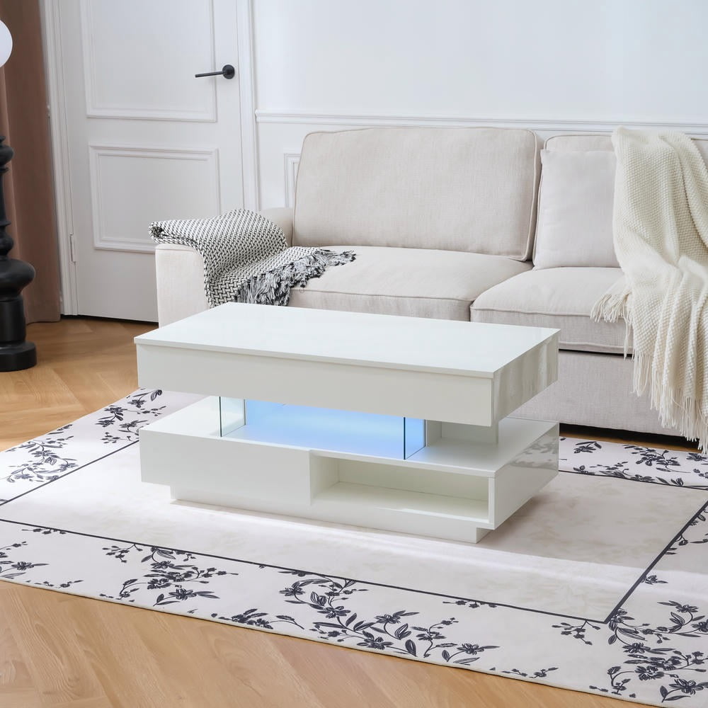 Barara King 39.3" Lift Top Coffee Table with Hidden Compartment, 2 ...