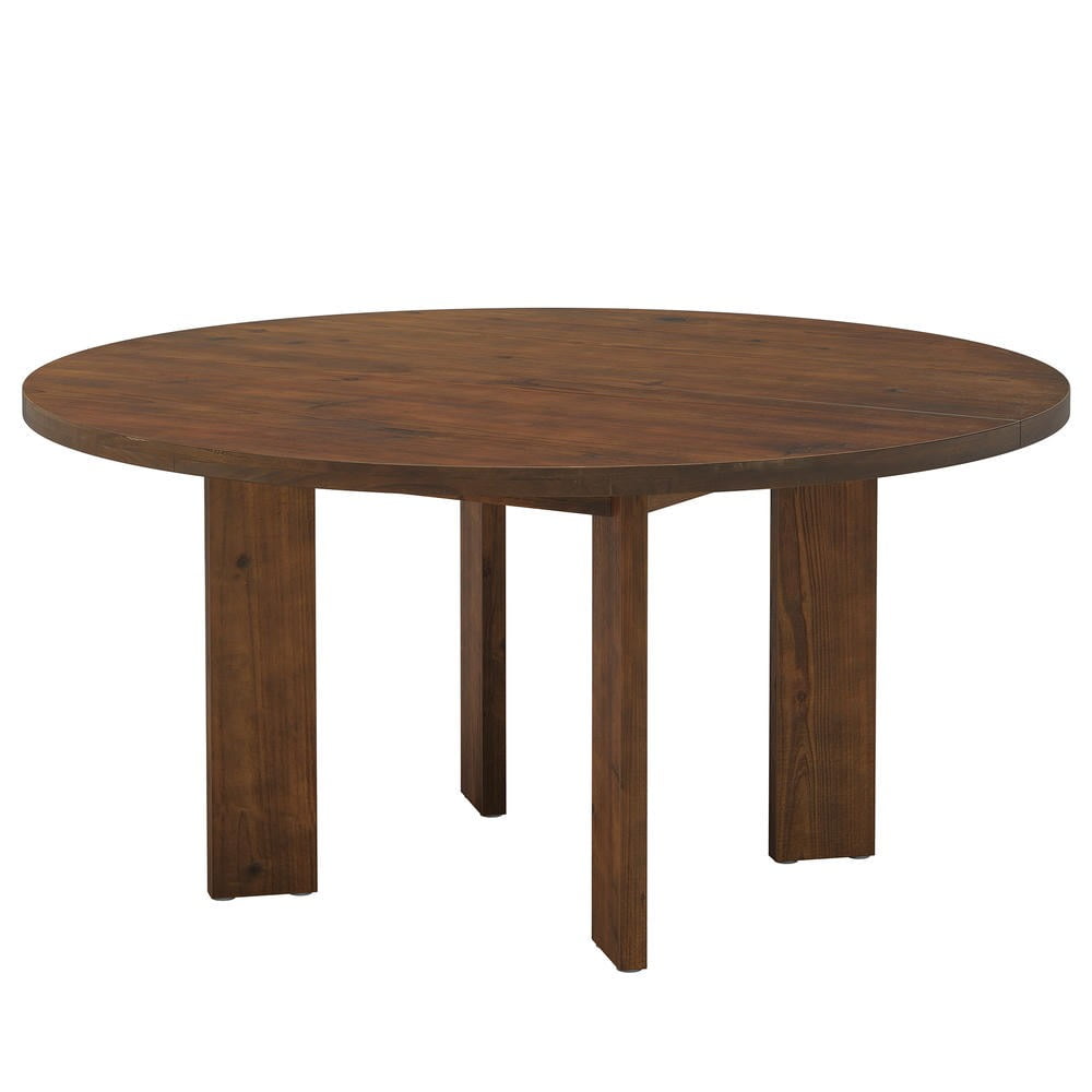 Barara King 47.24" Farmhouse Solid Wood Round Dining Table for 4-6 ...