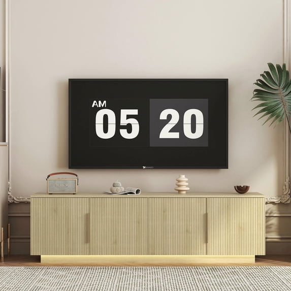 Barara King 68-Inch TV Stand with LED Backlight for Up to 65-Inch TVs ...