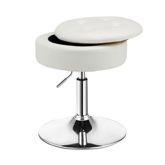 Barara King Adjustable 360° Swivel Storage Vanity Stool with Removable ...