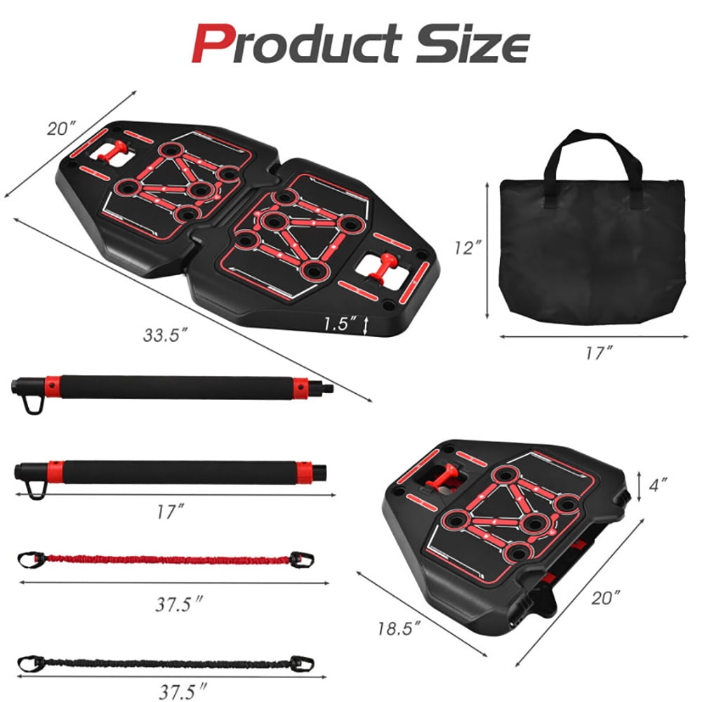Barara King All-in-one Portable Pushup Board with Bag - Walmart.com