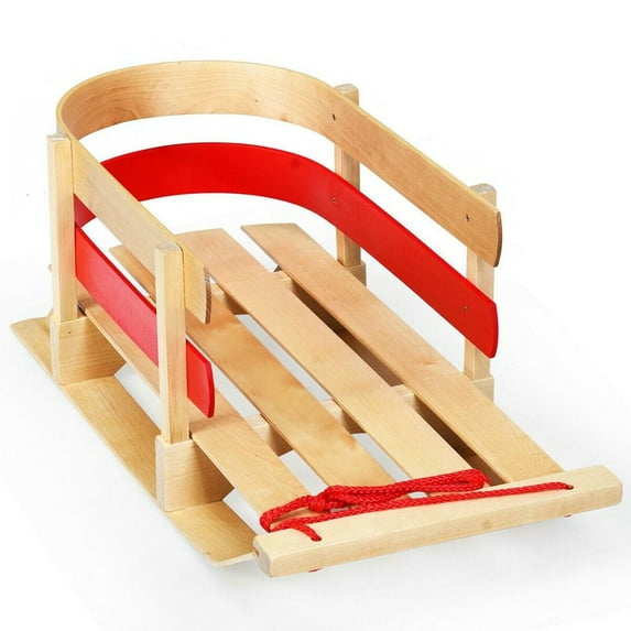 Barara King Baby Toddler Kids Wooden Sled, Features a Reinforced Solid ...