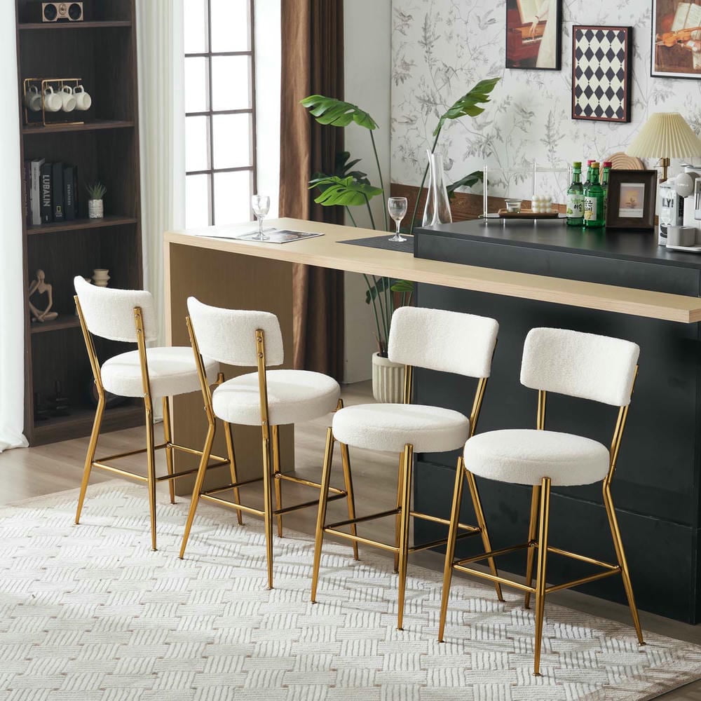 Barara King Bar Stools, Counter Bar Stools,Set of 2 Modern Bar Stools ...