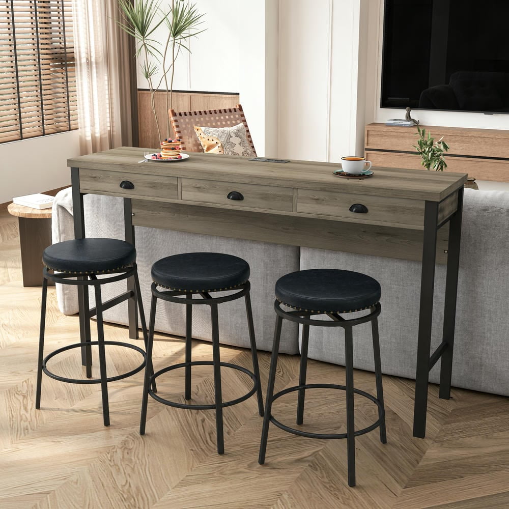 Barara King Bar Table Sets,Bar Chairs and Table,Bar Table Set,3-Drawer ...