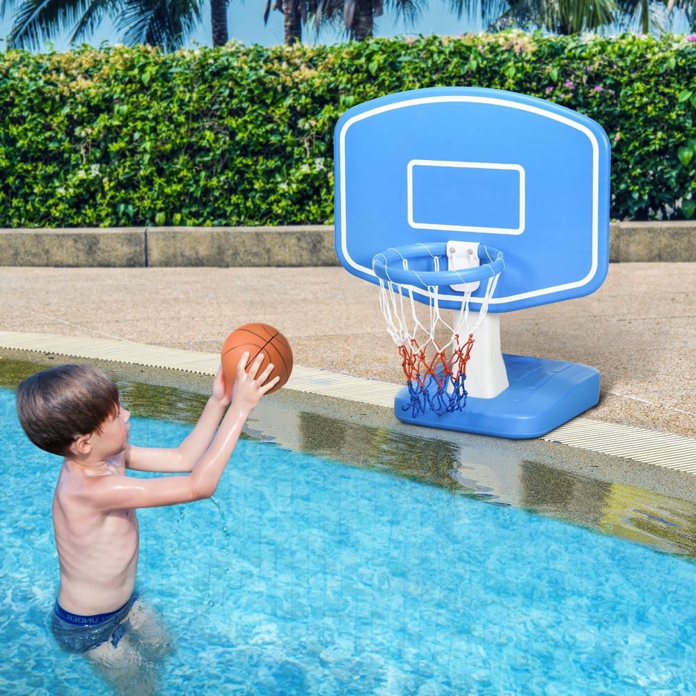 Barara King Basketball Hoop Stand with Ball and Pump for Inground Pools ...