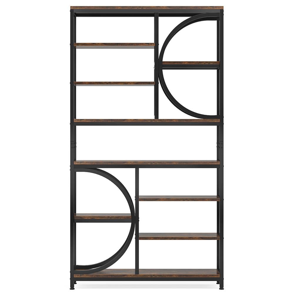 Barara King Bookshelf, Bookcase, Display Standing Shelf77" Bookshelf ...
