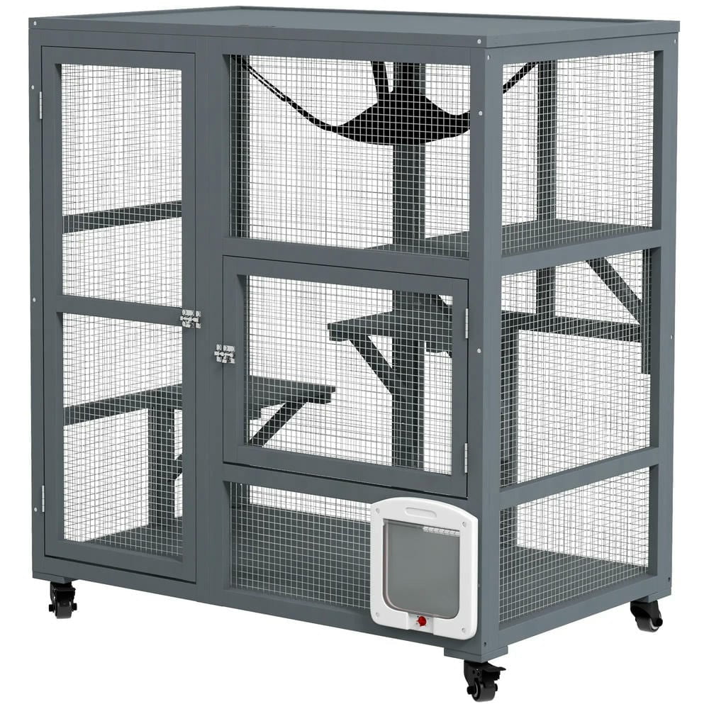 Barara King Cat Kennel Condo Shelter, Cat House,Cat House, Indoor Cat ...