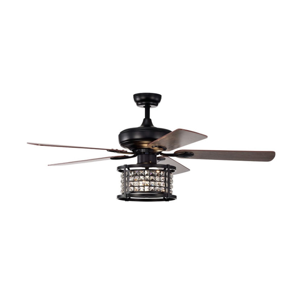Barara King Ceiling Fans, Small Ceiling Fans,52 Inch 3-Speed Crystal ...