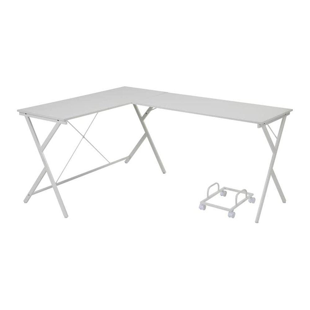 Barara King Computer Desk, Office Writing Work Study Table,Wooden Top L ...