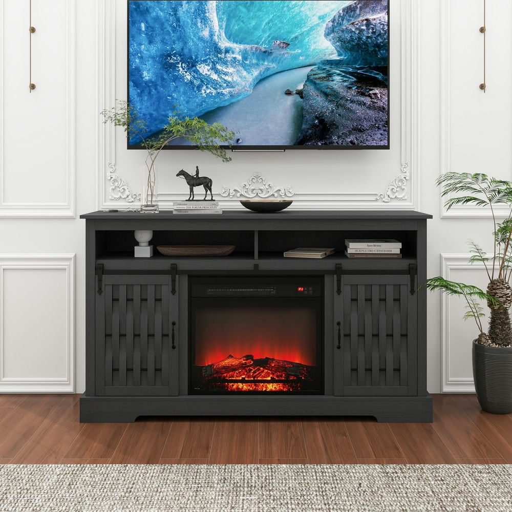 Barara King Entertainment Center, TV Console Table,Fireplace Tv Stand ...