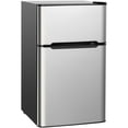 Barara King Fridge Freezer, Refrigerator,3.2 cu ft. Compact Stainless ...