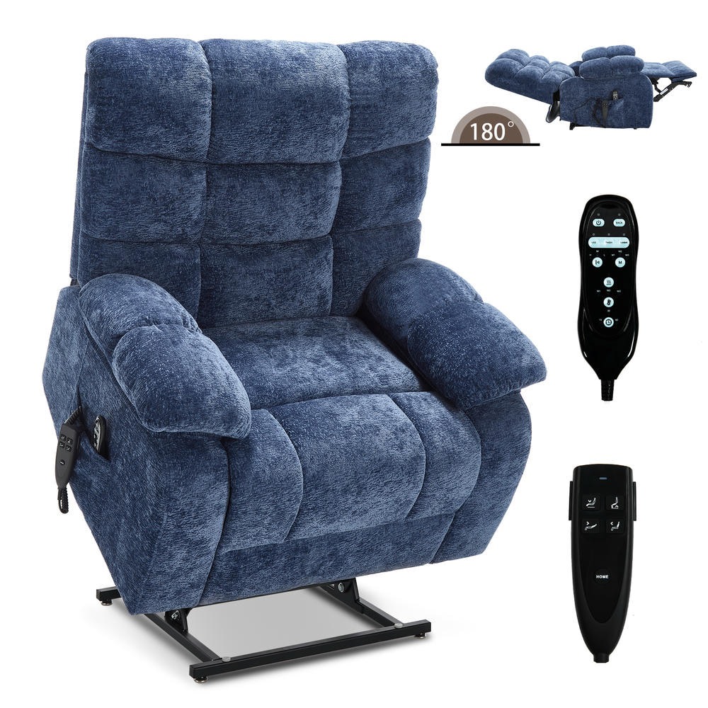 Barara King Reclining Chair Sofa with Power-Remote, Medium-firm and ...