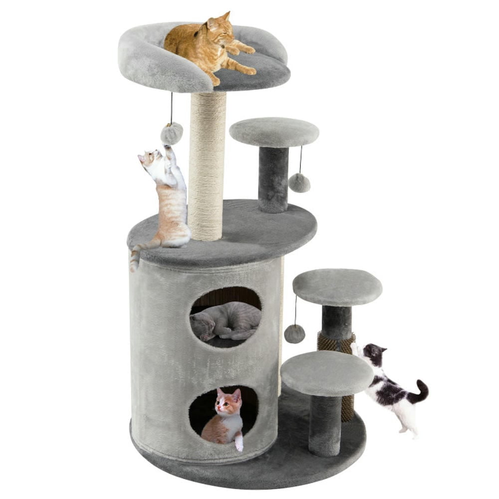 Barara King Large Cat Tree, Luxury Cat Tower Cat Condo, Cat Play House ...
