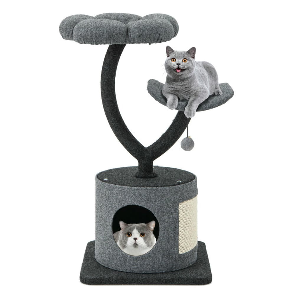 Barara King Large Cat Tree, Luxury Cat Tower Cat Condo, Cat Play House ...