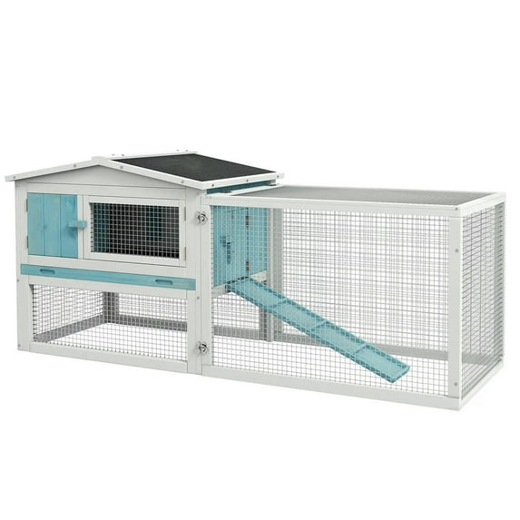 Barara King Large Rabbit Coop, Rabbit Coop, Outdoor Rabbit House ...