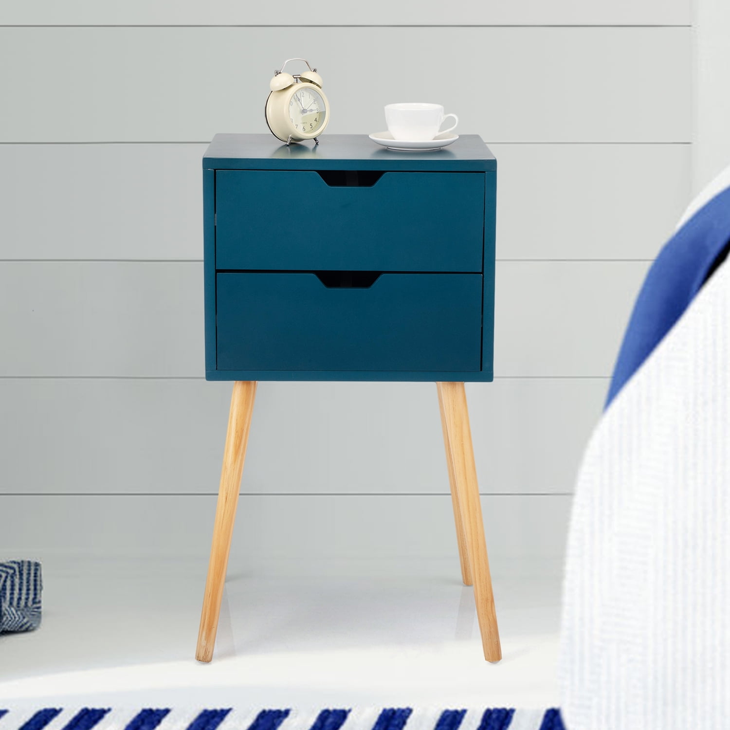 Barara King Nightstand,Bedside Tables, Night Stand,End Table,Set of 2 ...