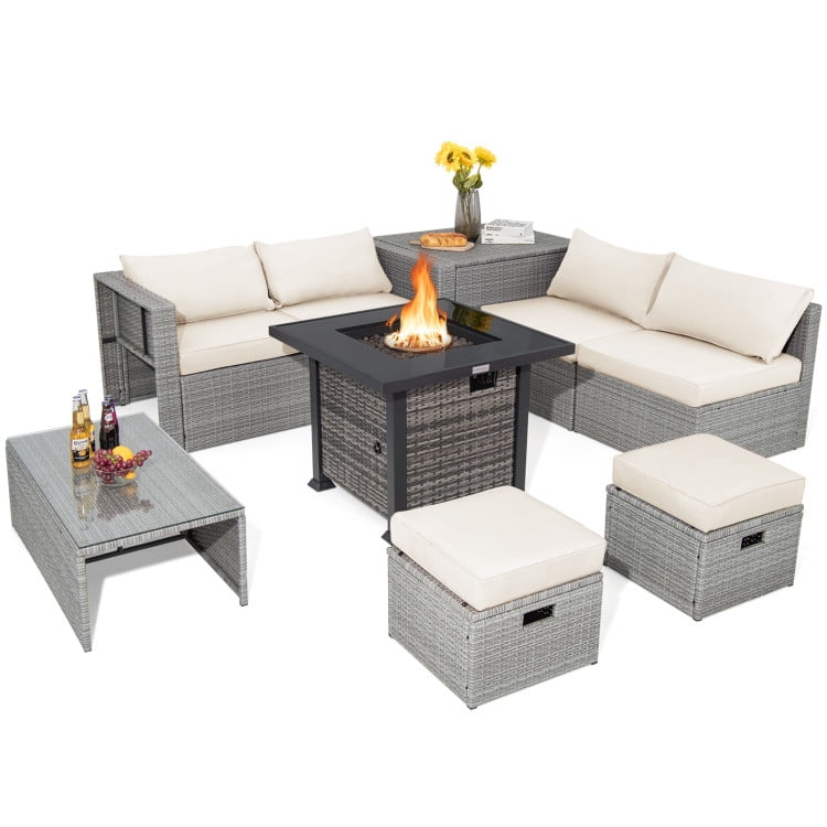 Barara King Outdoor Collection Set, Patio Conversation Table Chair Set ...